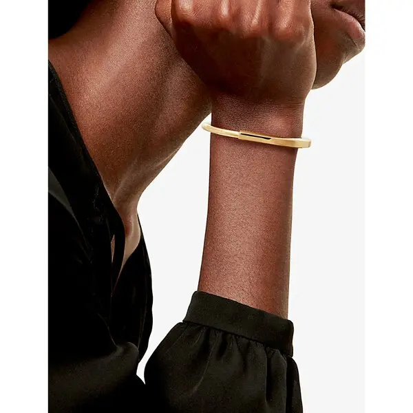 Tiffany & Co. Lock 18ct Yellow-Gold Bangle Bracelet - Yellow Gold